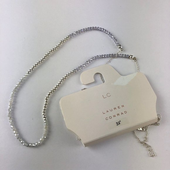 LC Lauren Conrad | Jewelry | Lc Lauren Conrad Necklace Long Silver Tone ...